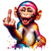 Sticker Mittelfinger Affe – DreamStickers